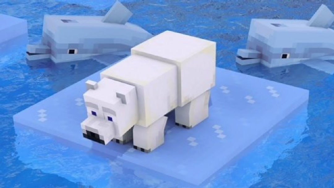 我的世界搞笑动画:MC世界北极熊冰冻的北极生活