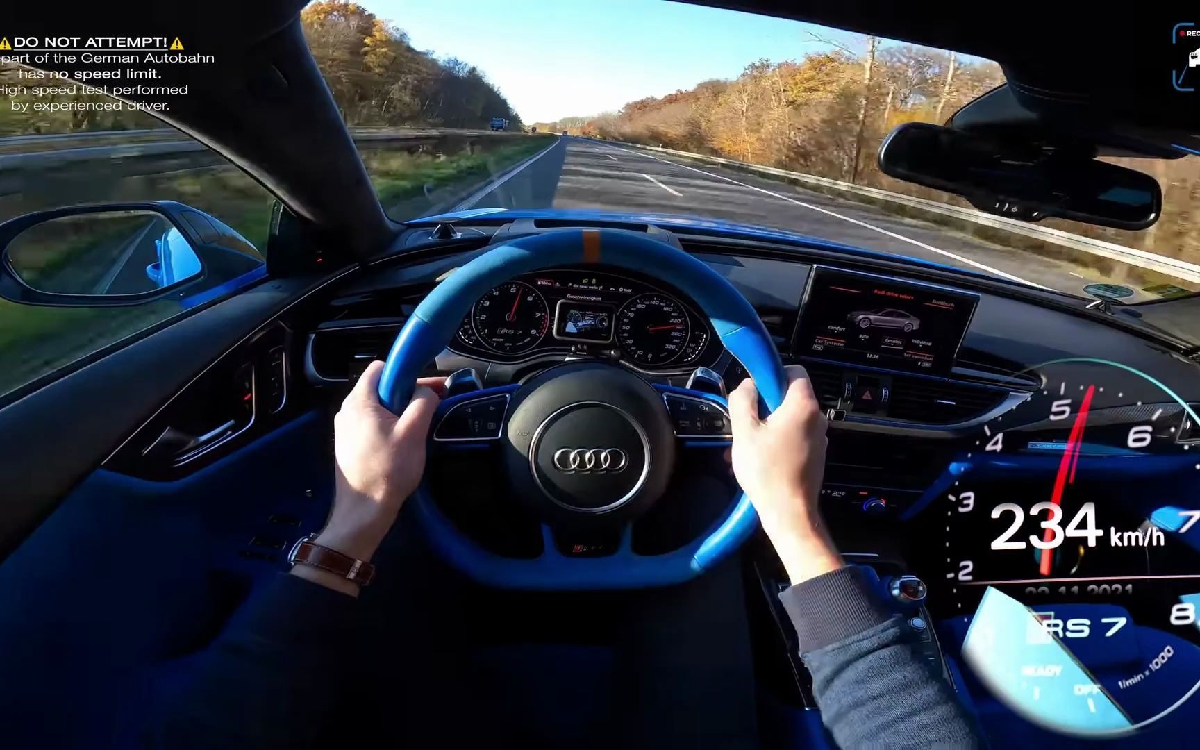 奥迪RS7高速急速测试