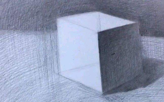 素描零基础教学之几何正方体画法