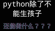python 除了不能生孩子,还能干什么?