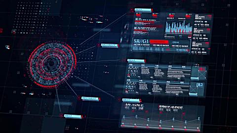 ae科技电影地图雷达扫描全息数据片头