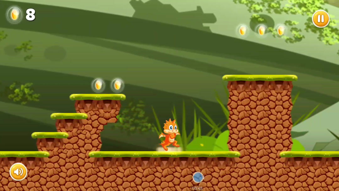 [乖乖鱼]小恐龙快跑:小恐龙边跑边捡金币游戏