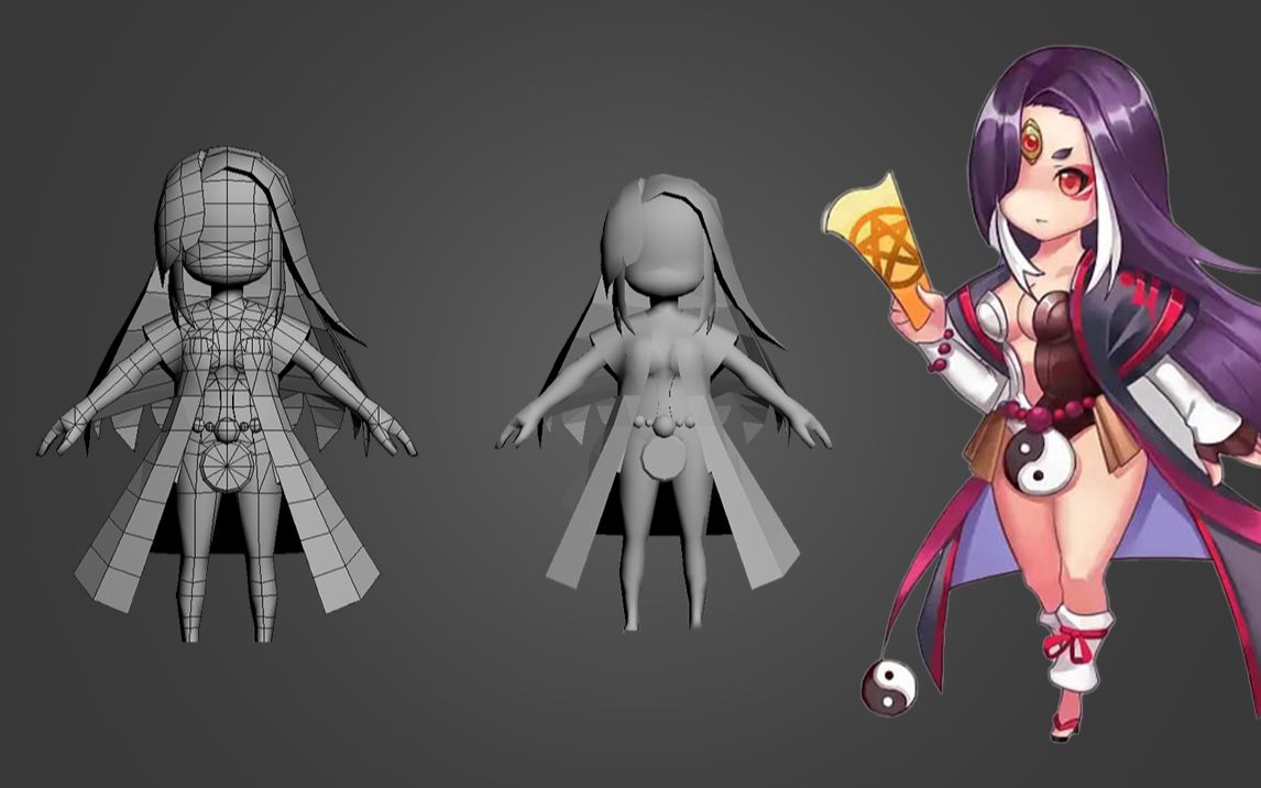 【3dmax角色建模】从裸模开始教你,制作卡通角色模型,五官比例 头部...