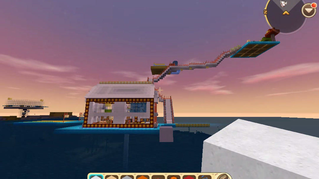 迷你世界 漂亮的海上别墅 。