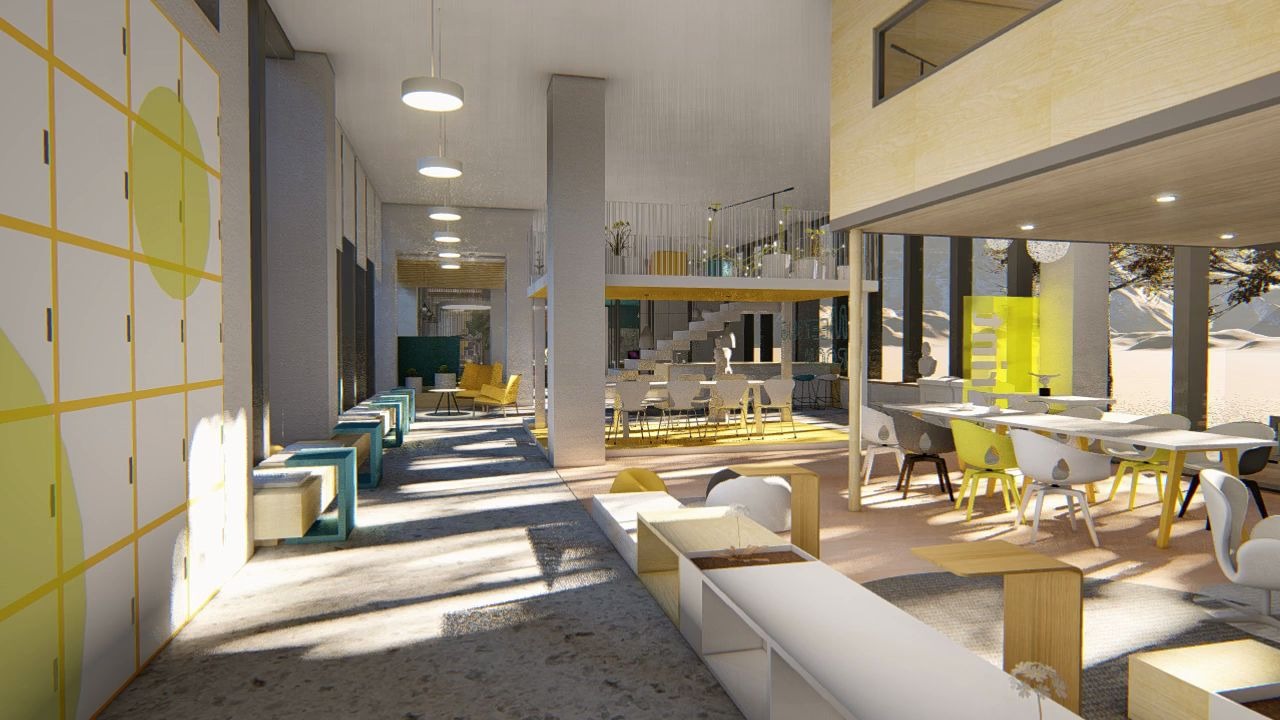 弹性办公方式下的联合办公空间设计-环境设计毕设视频渲染