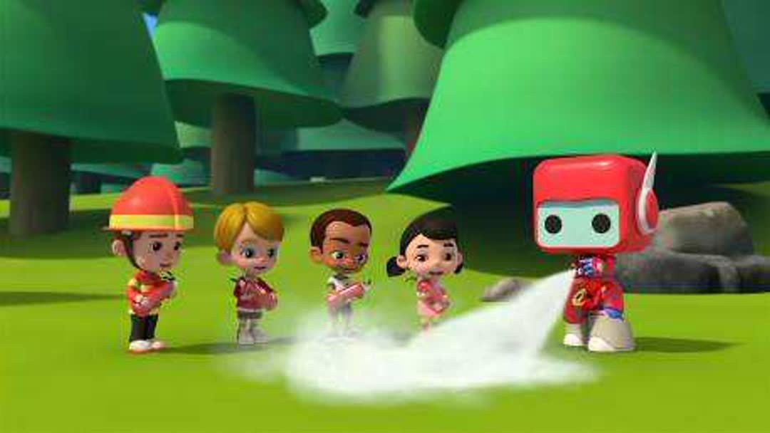 百变布鲁可:小朋友体验消防员,布布拿出灭火器,救大家怎么使用