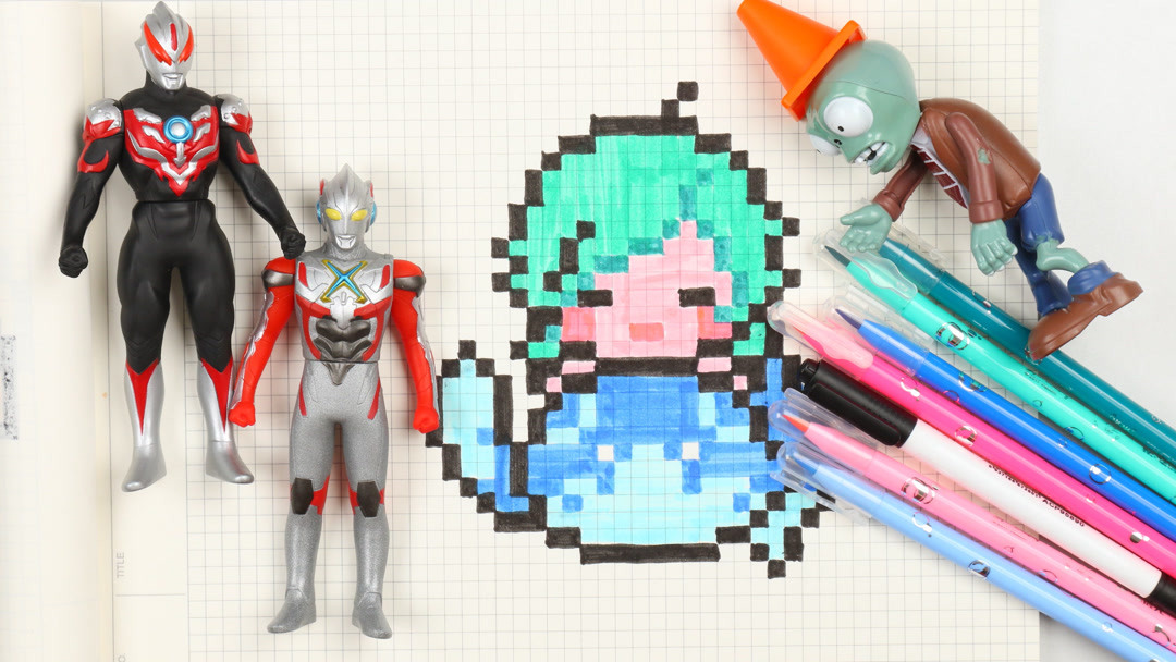 趣盒子手工课 第129集 王者荣耀格子小画辅助英雄庄周卡通Q版