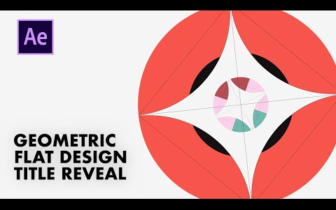 【AE教程|油管搬运|MG动画】几何平面设计标题设计