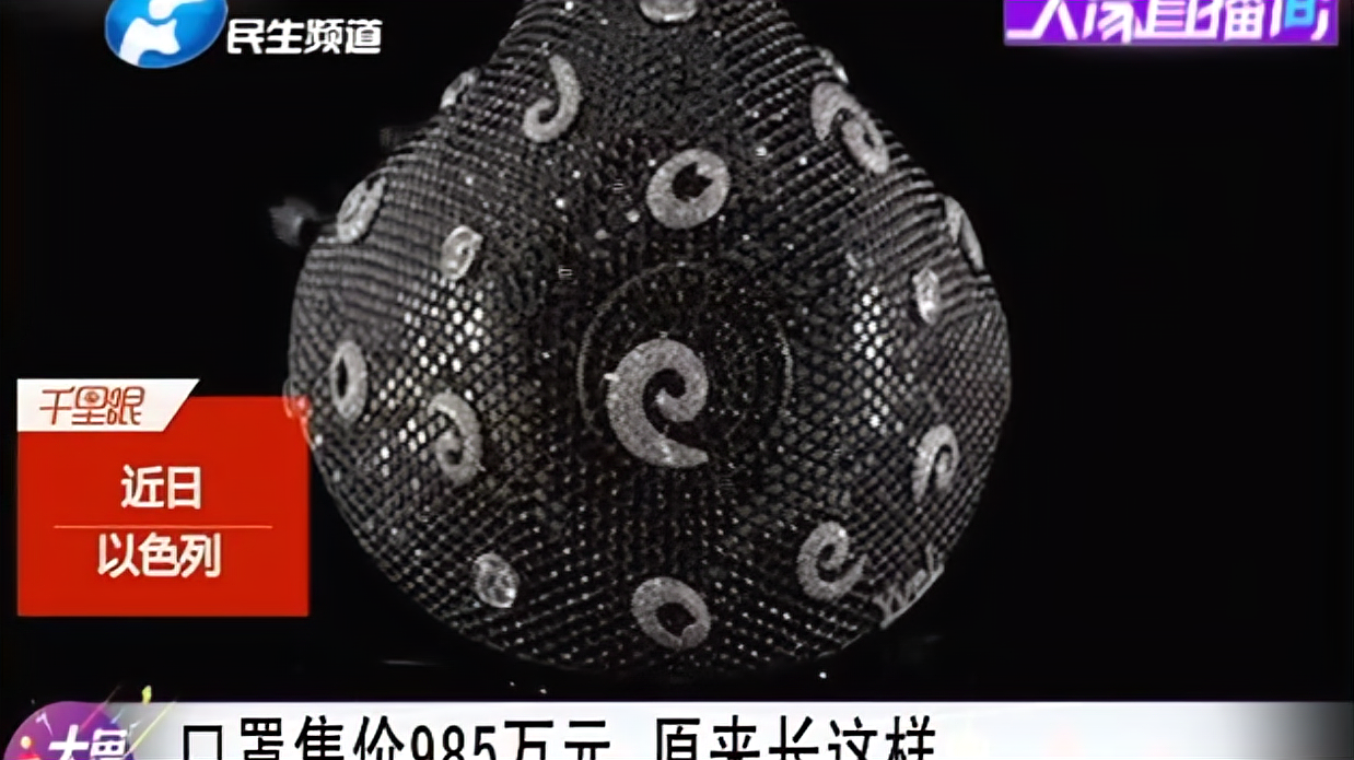 口罩售价985万 原来长这样