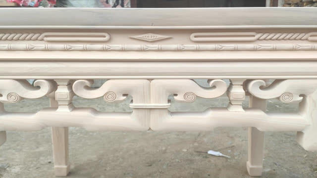 八仙桌制作中12块象鼻组件固定一起推刨打磨,记录传统手工