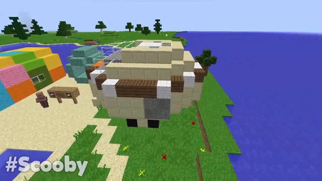 我的世界:高挑海景房 让您每天起床的都可以直面大海