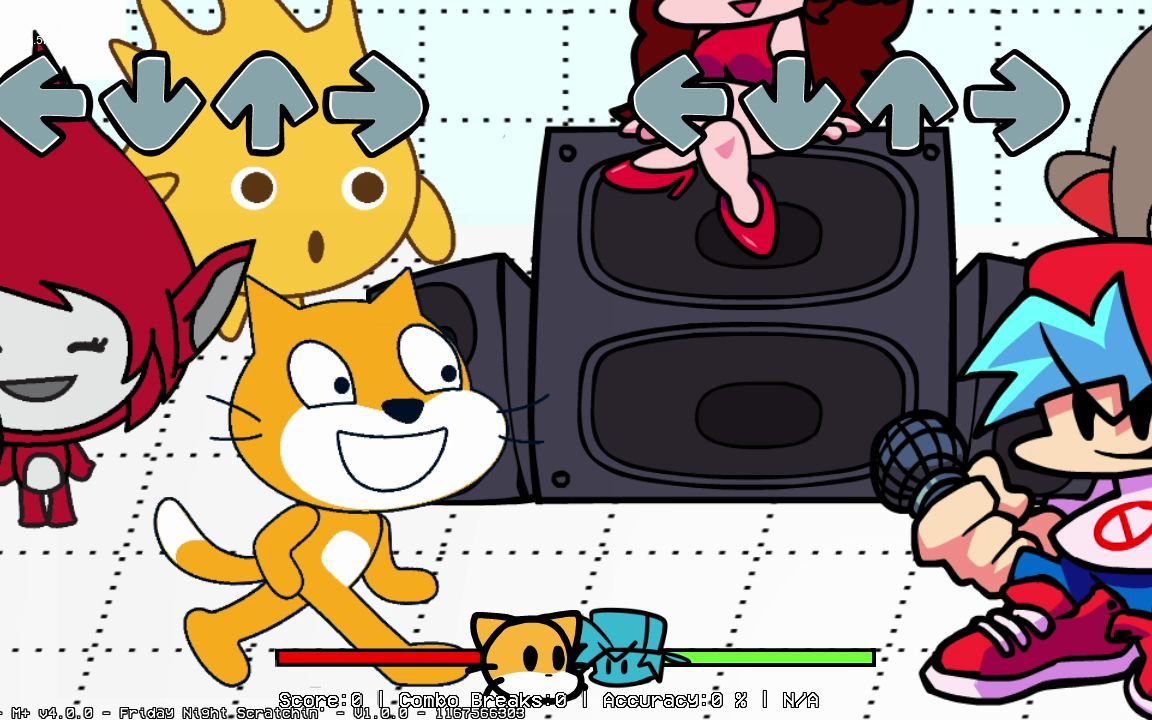 【fnf】好难!fnf vs scratch全流程通关!(后面窗口的跳动录屏软件没录下来)