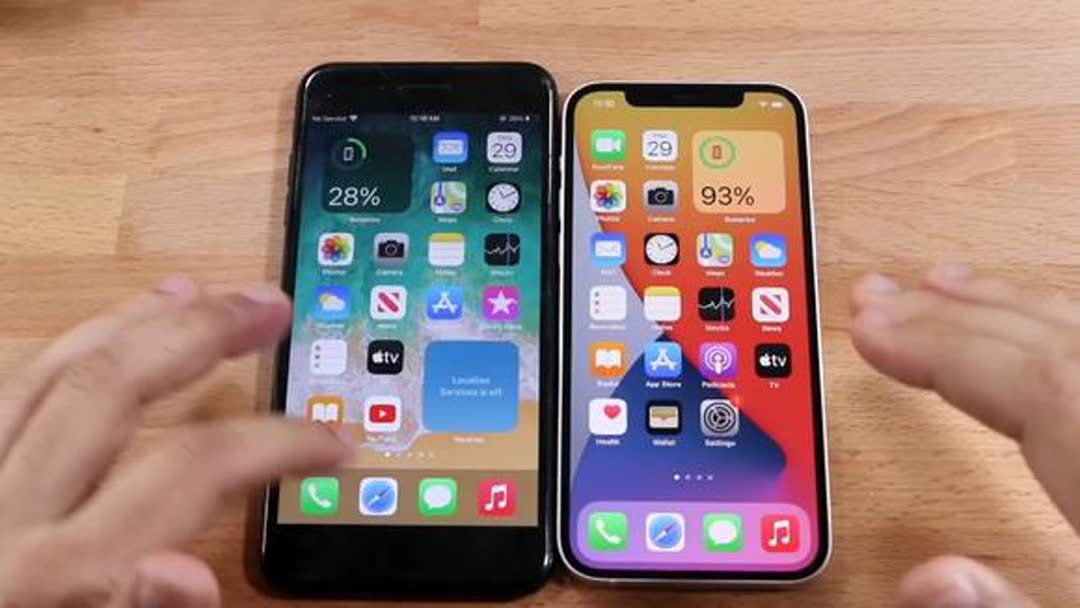 iPhone 7 Plus与iPhone 12速度对比测试