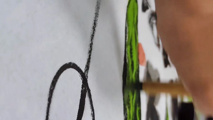 #国画教程 #少儿国画 #水墨画 记录学生日常画画