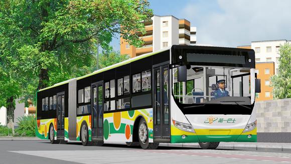 巴士模拟2:宇通18米混动铰链 广州第一巴士涂装