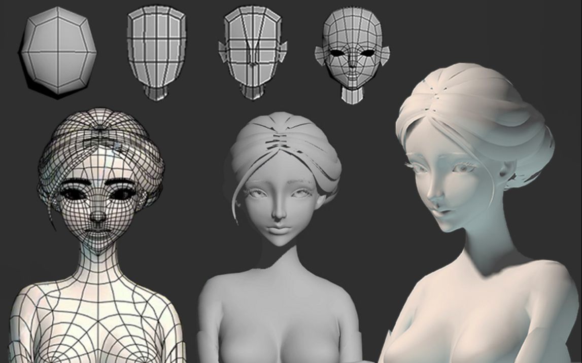 3dmax布线教学,从box开始教你们制作人物模型,超详细的布线讲解