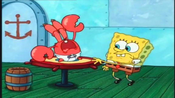 皮老板把蟹老板变成了小宝宝 好可爱的