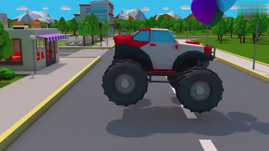 带滚珠小车的拖拉机 汽车和卡车故事