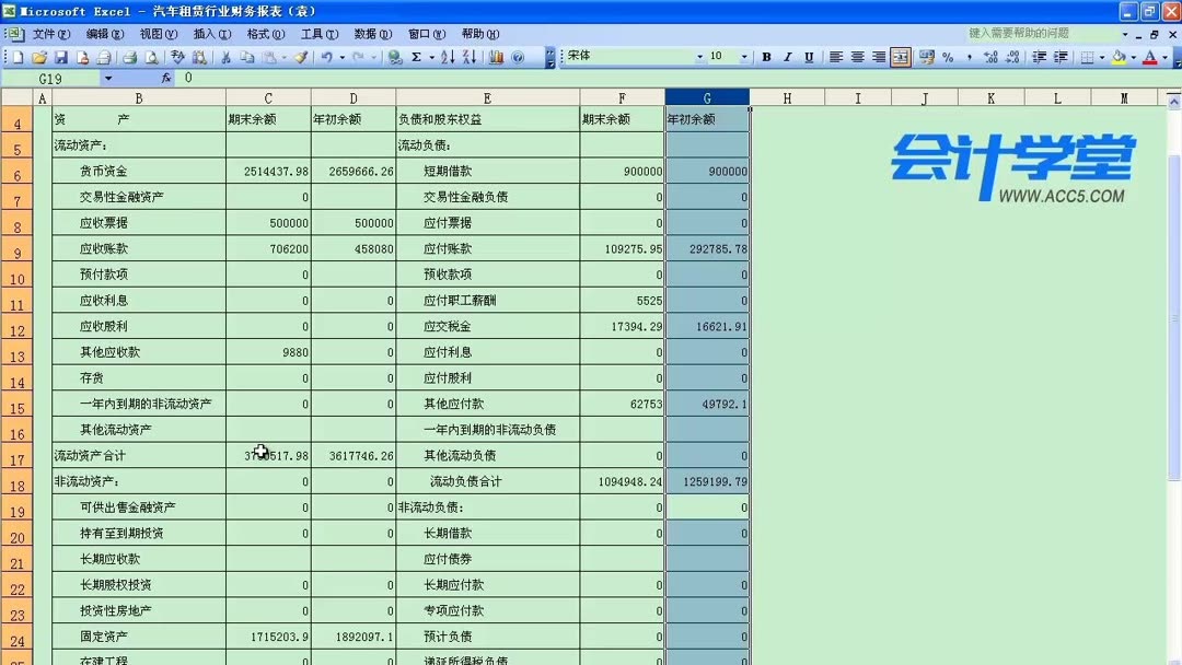 汽车租赁行业真账实操-财务报表编制流程