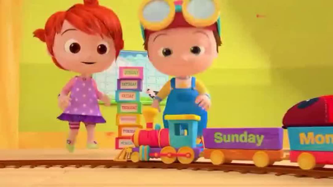 启蒙早教动画,宝宝玩小火车认识星期几!