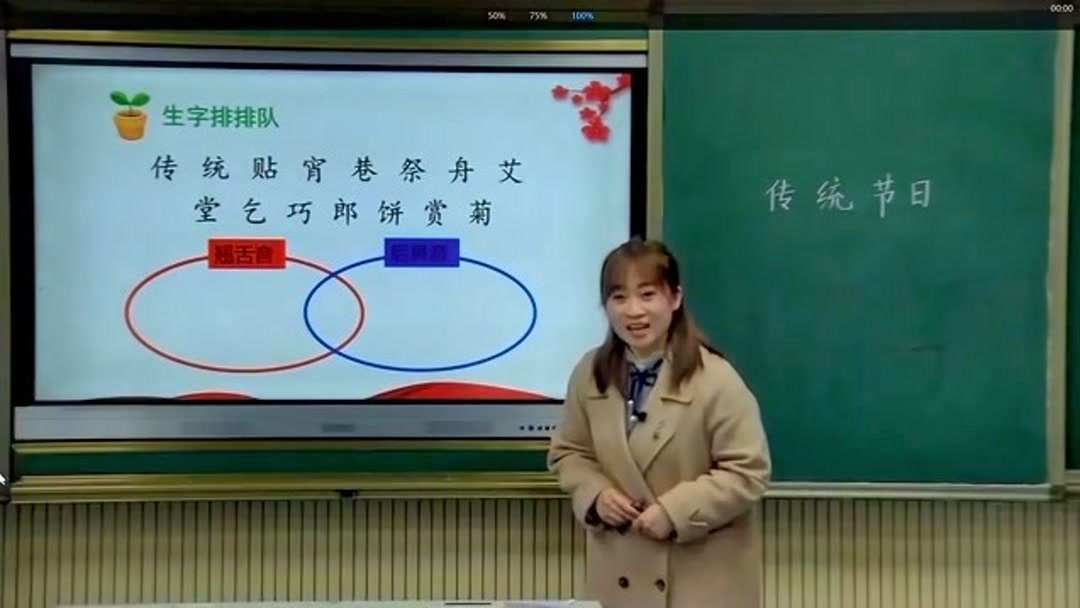 识字2 《传统节日》二类生字教学视频