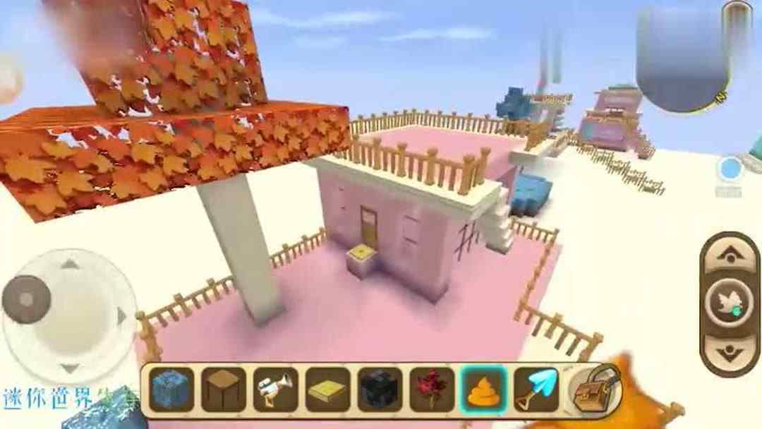 迷你世界:建造房屋后装饰小院,记得,配色很重要!