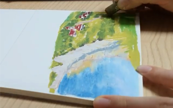 油画棒 分享ins博主风景画 满满的春色