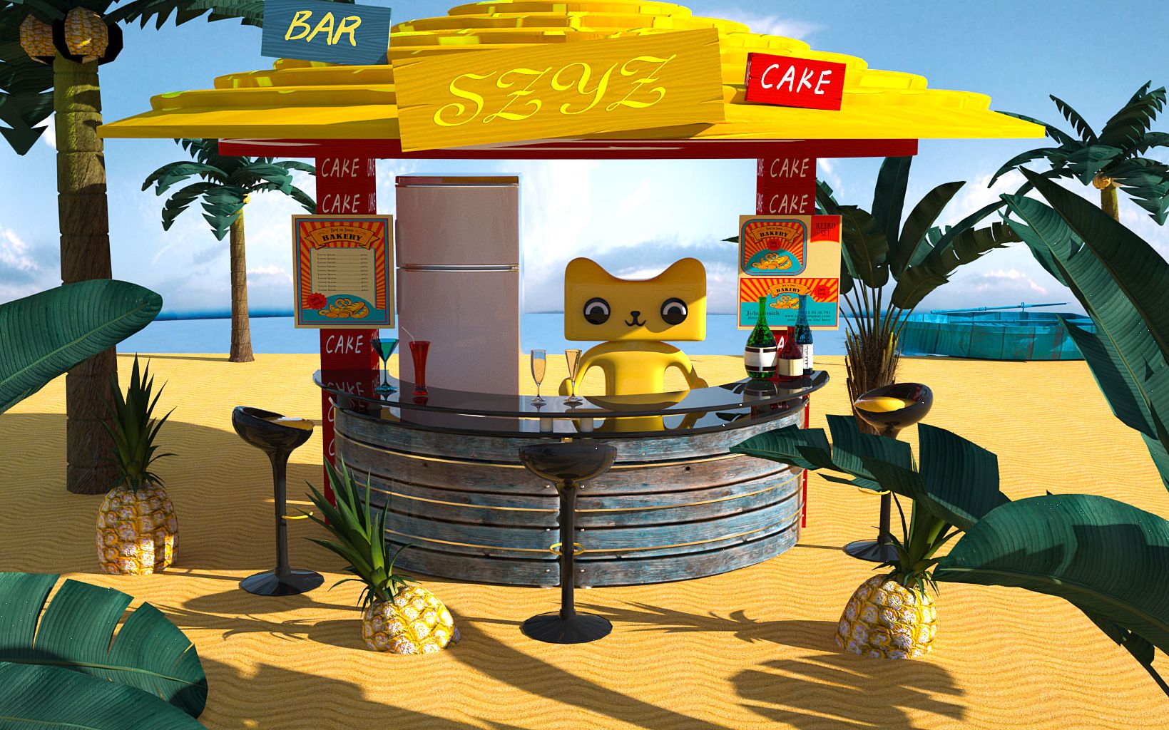 C4D电商场景搭建 C4D天猫首页 C4D零基础教程 夏日炎炎有你超甜