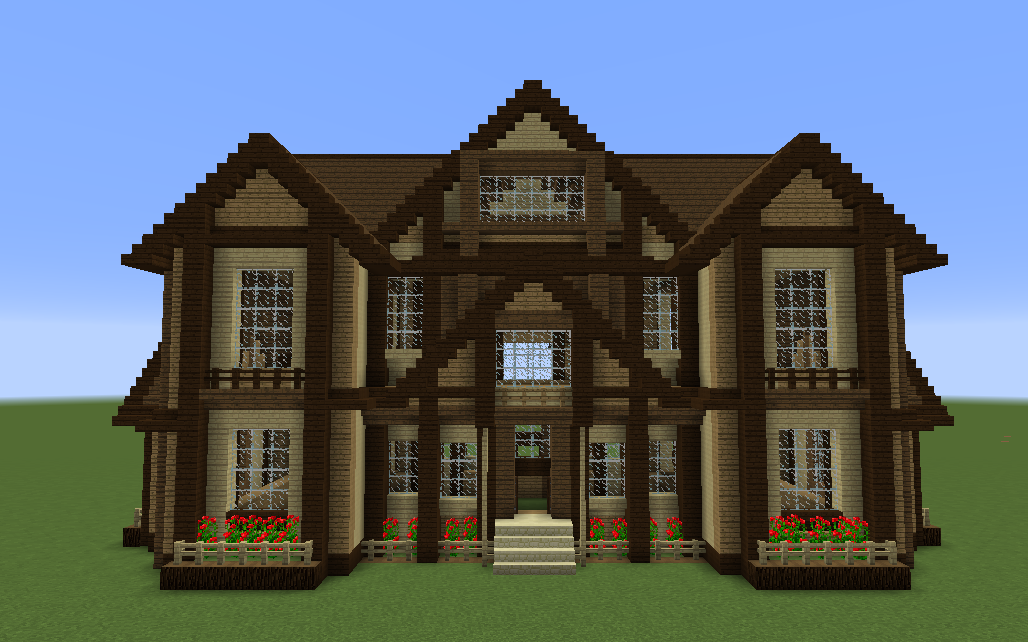 纯木质三层豪华公馆我的世界建筑教学