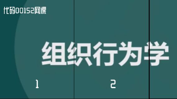 00152组织行为学自考全国视频网课历年真题资料#00152
