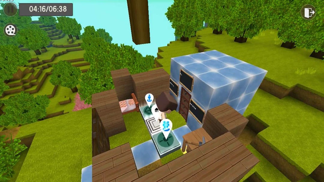 迷你世界:生存模式开启,绿水青山,依山傍水,太美了!