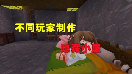 迷你世界:不同人制作隐藏小屋,竟然把房子建在河里