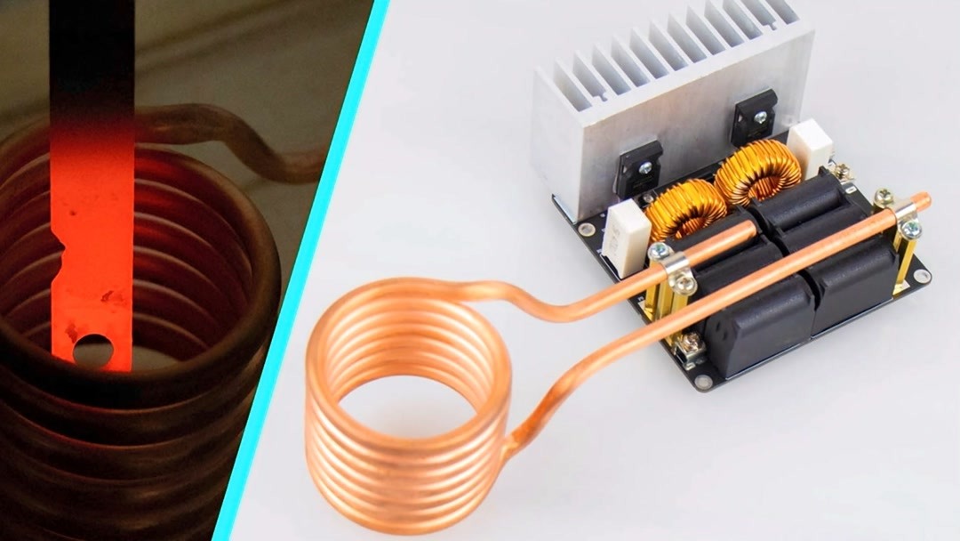 3秒即可烧红铁棒 自制ZVS感应加热器