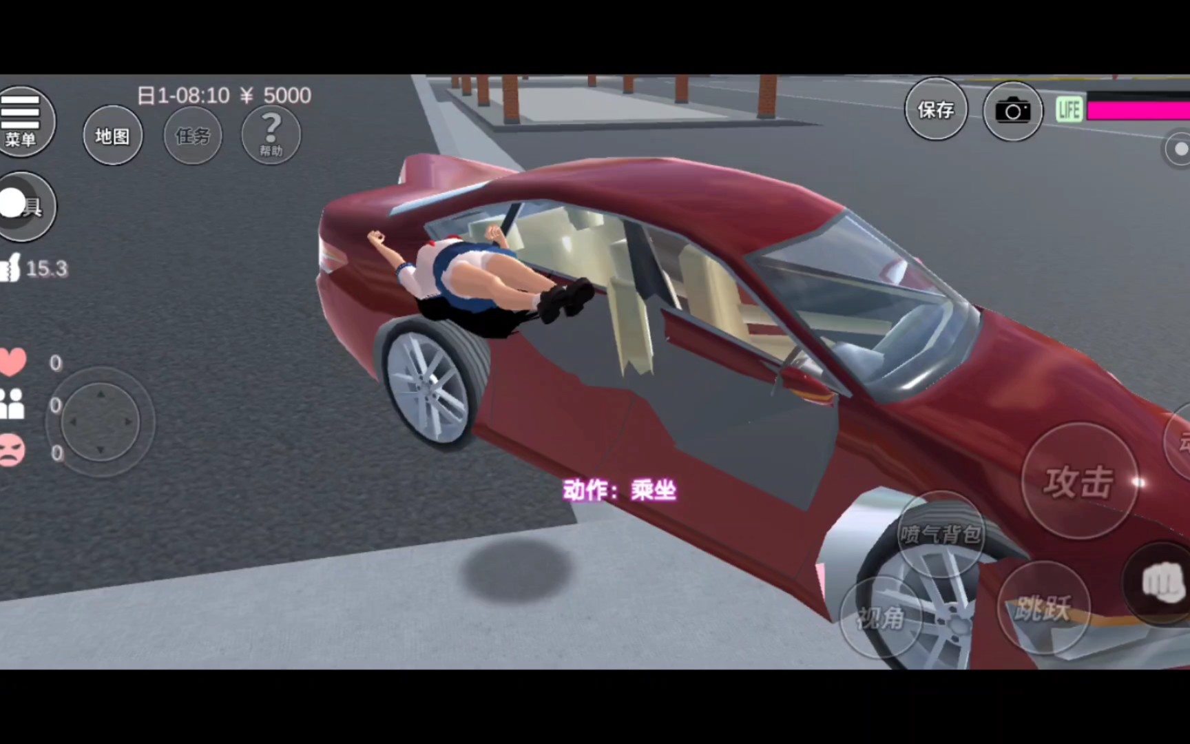 樱花校园模拟器:挑战把所有车都弄坏,也实在太难了吧!