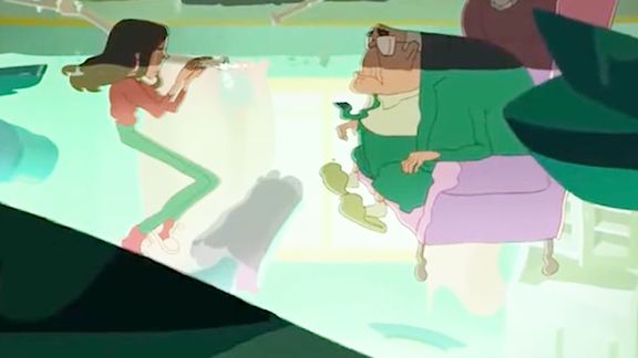 经典动画短片,家里水管漏水没人管,女孩一看外面全被淹没