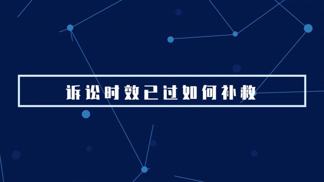 诉讼时效已过如何补救