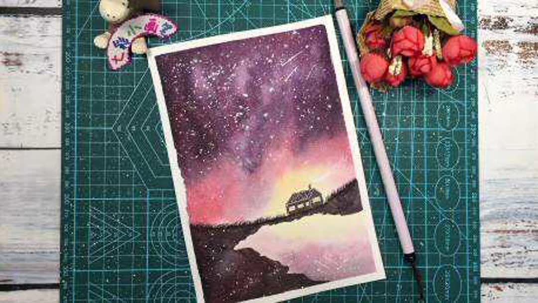 超美超简单的星空画来喽