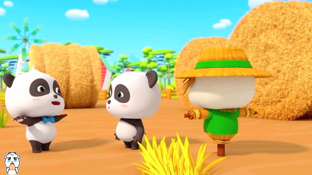 儿童动画:幼儿儿歌,幼儿歌谣,幼儿故事,两个可爱的稻草人