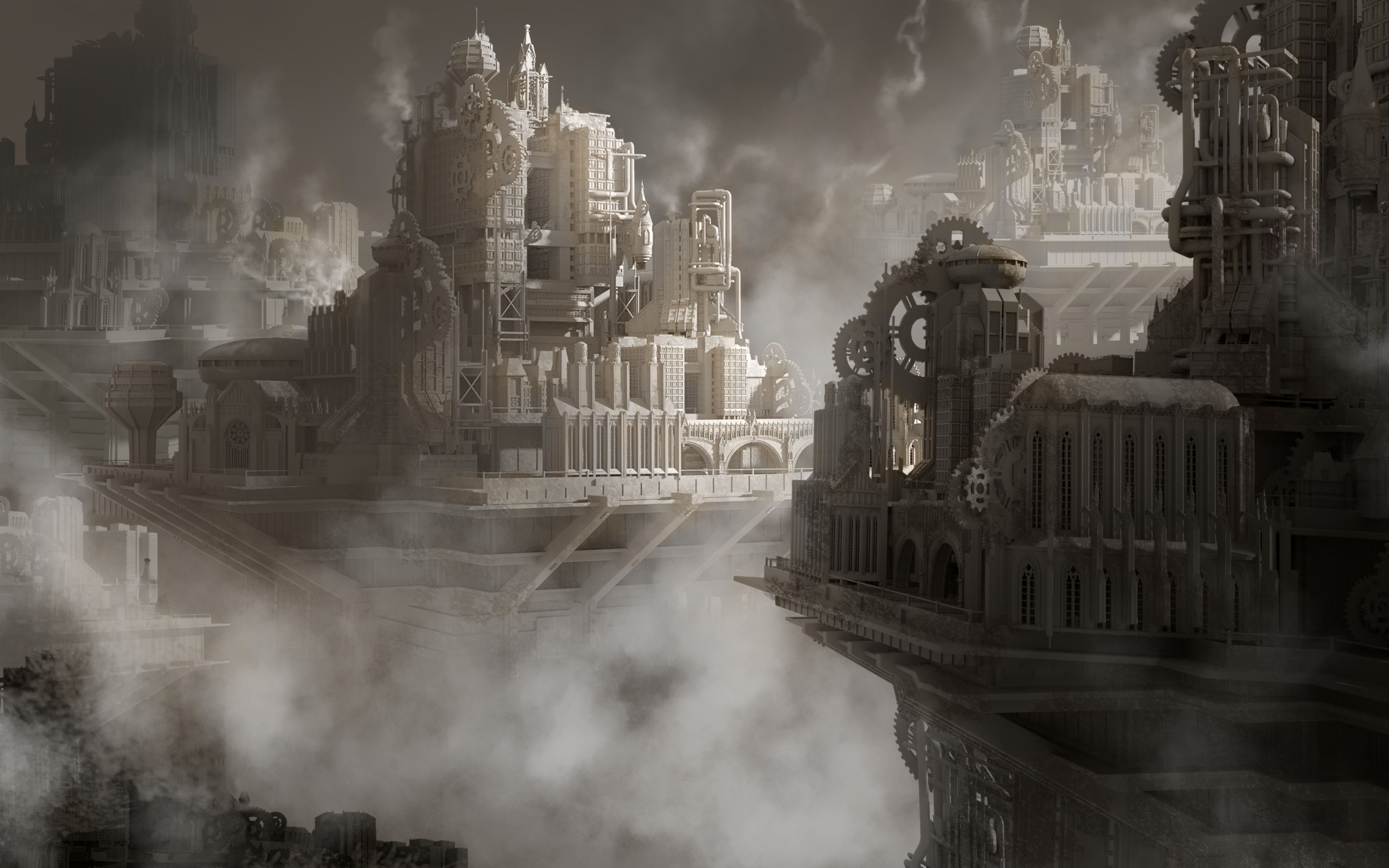 3Dmax+PS大型科幻场景建模制作