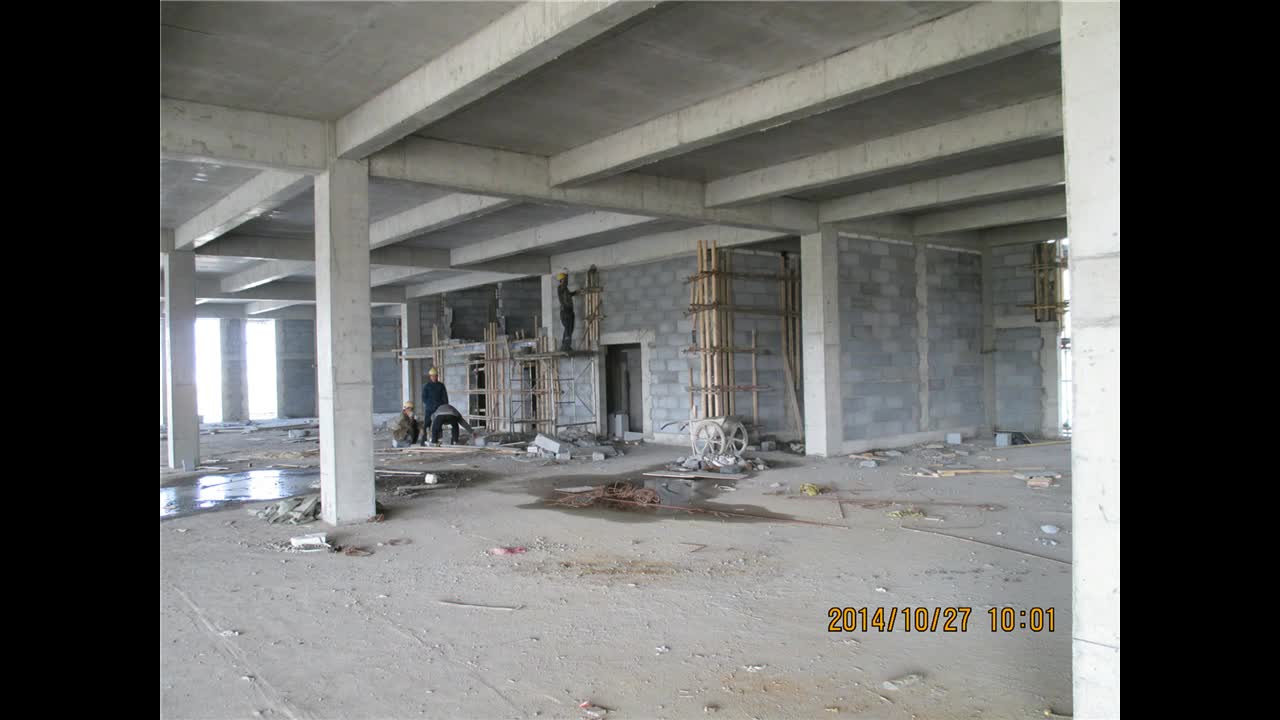 2#综合楼西侧二层构造柱支模