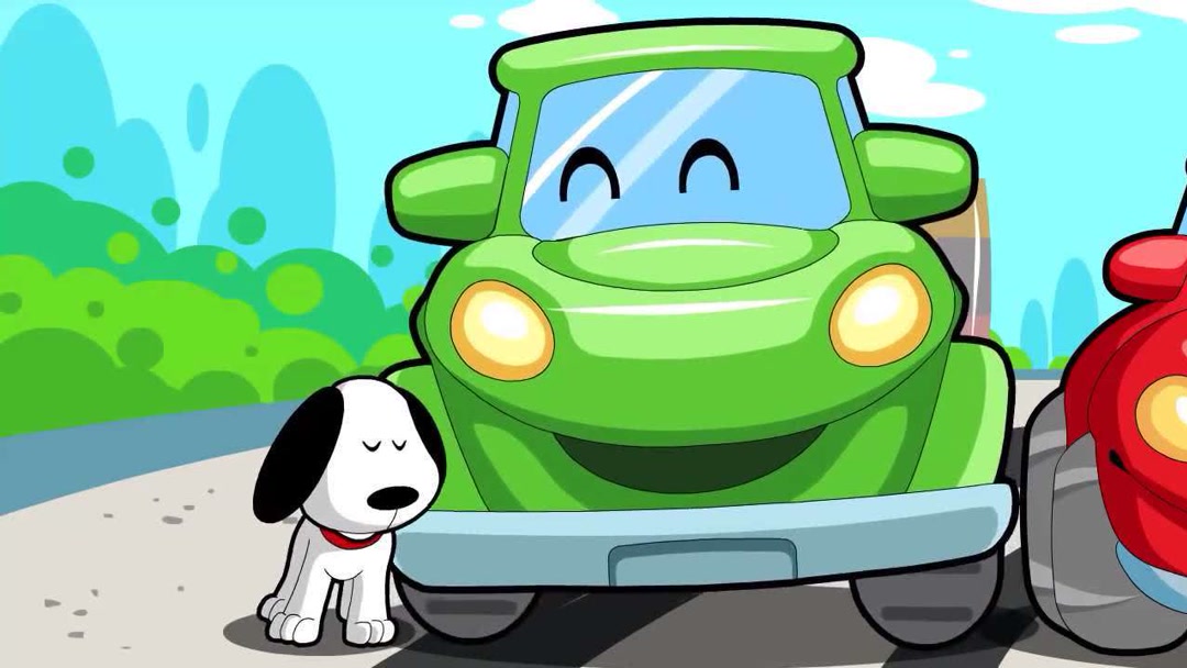 汽车总动员:路上小狗突然跑出,小汽车瞬间漂移绕过!