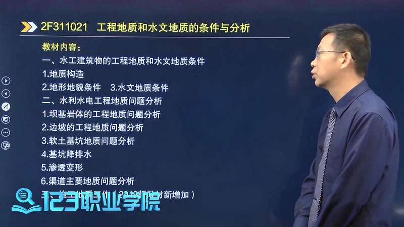 二建考试:水利水电工程地质问题分析