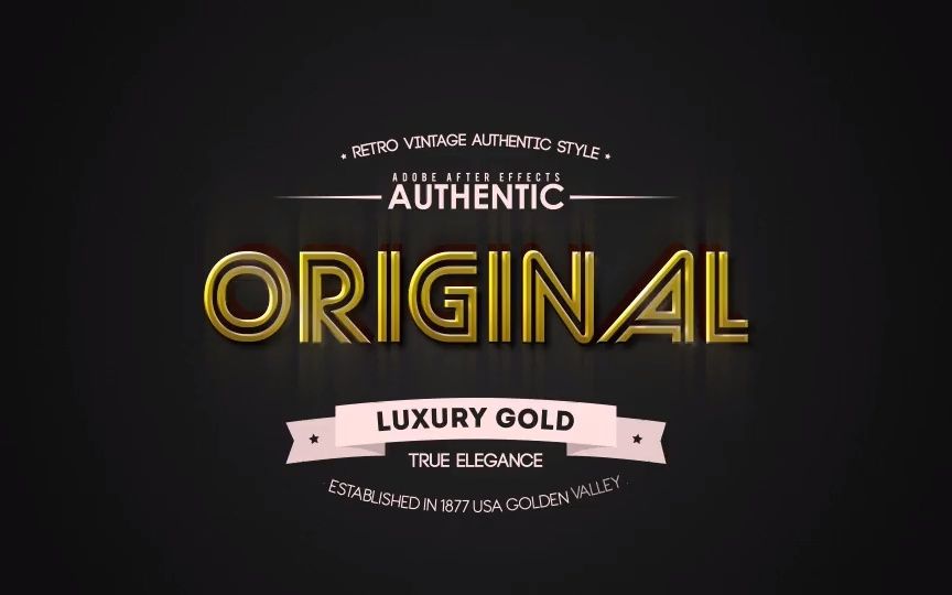 AE模板-25个经典复古样式的文字文本标题标签排版设计 25 Animated ...