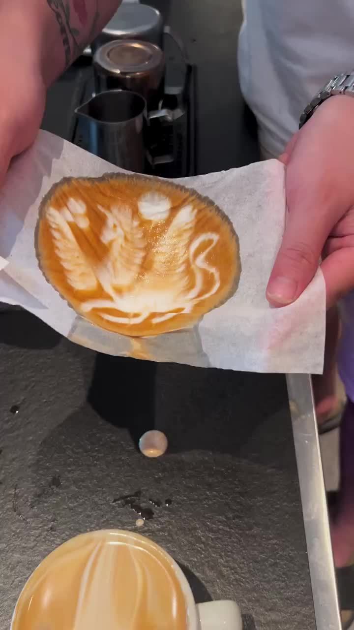 咖啡制作全过程倒放