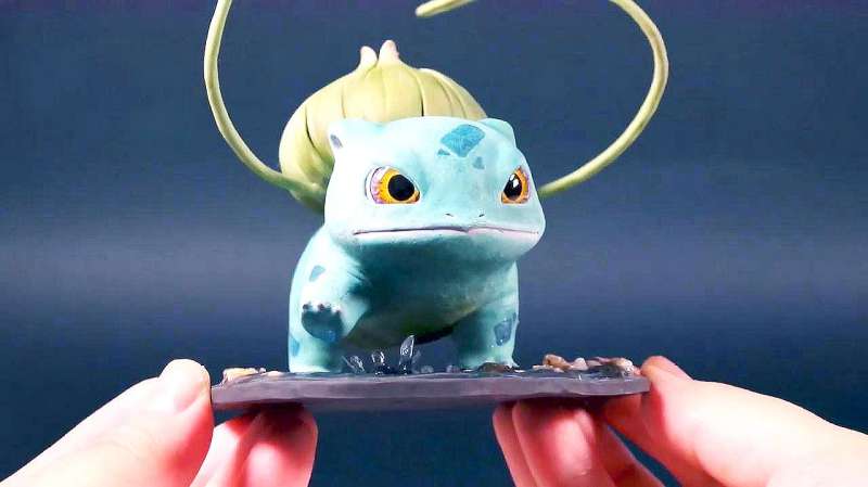韩国模型师用黏土制作的《精灵宝可梦》妙蛙种子模型!造型很精致