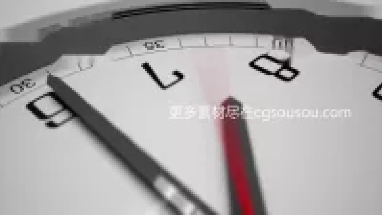 超清实拍时钟指针旋转视频素材