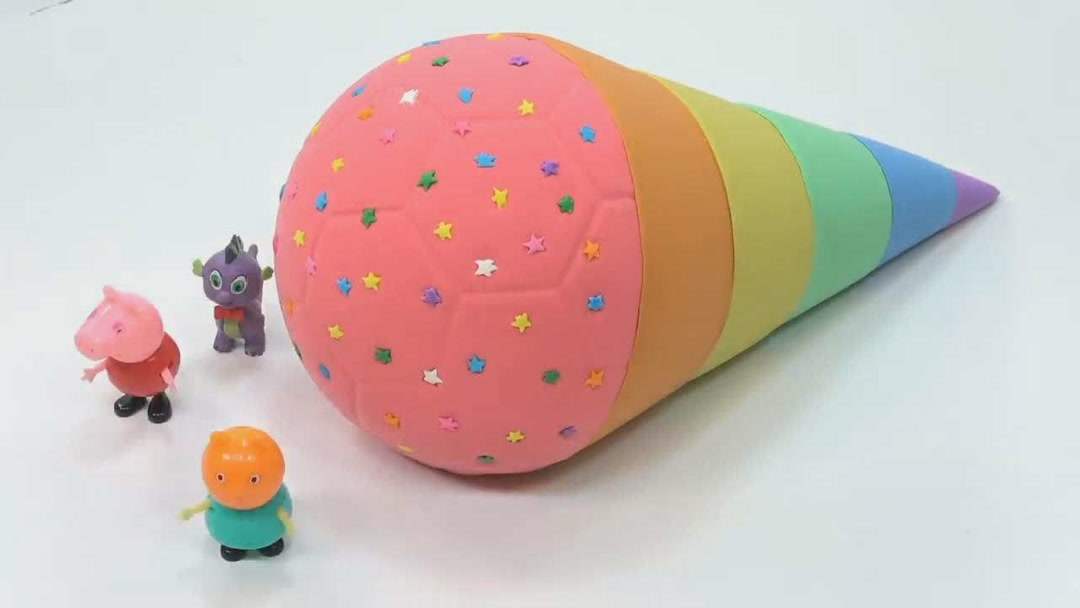 儿童益智玩具-学习颜色和如何做彩虹冰淇淋--