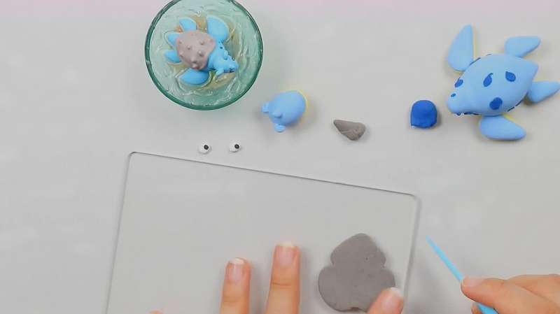 手工粘土DIY:彩泥黏土制作精灵宝可梦拉普拉斯乘龙