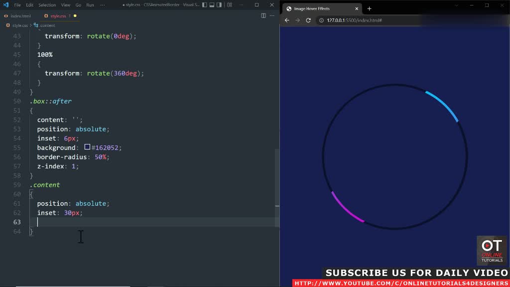css图片边框荧光动画效果