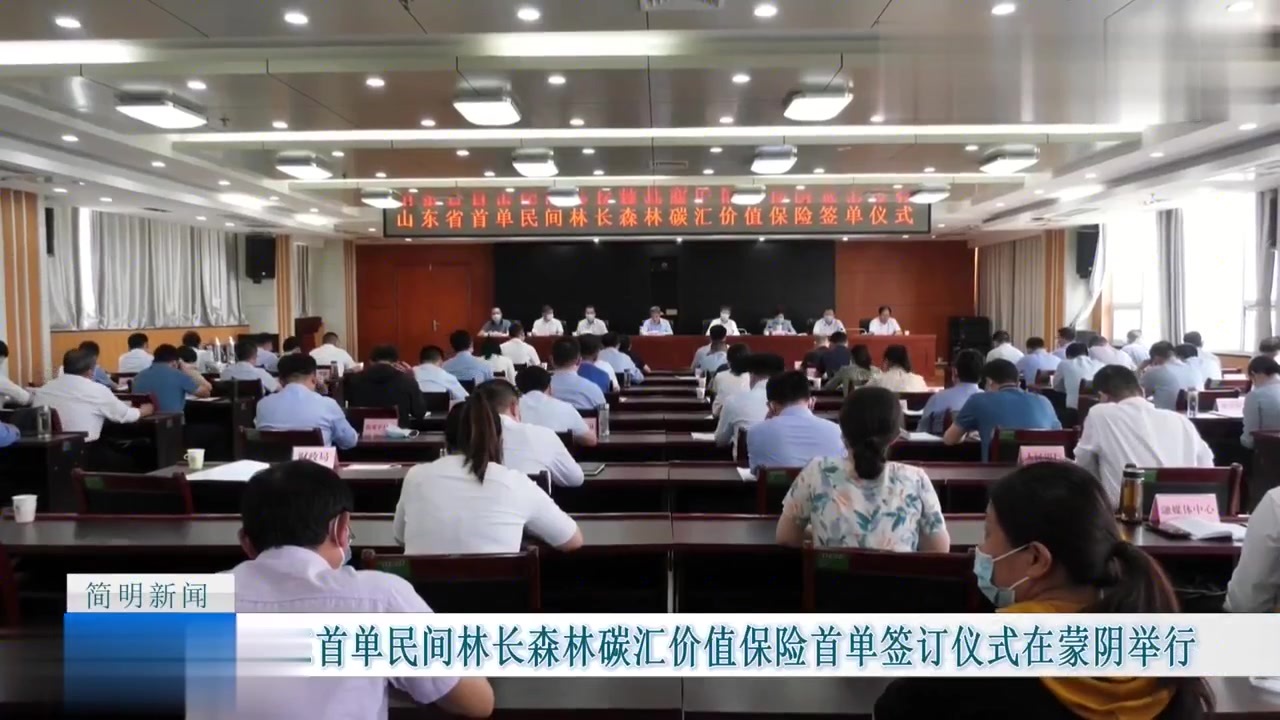 山东首单民间林长森林碳汇价值保险首单签订仪式在蒙阴举行